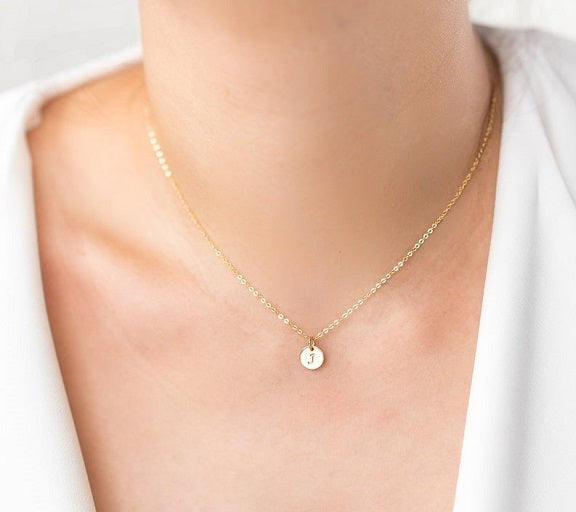 Delicate Initial Necklace - Crystaldiyair | Enrich your world with art
