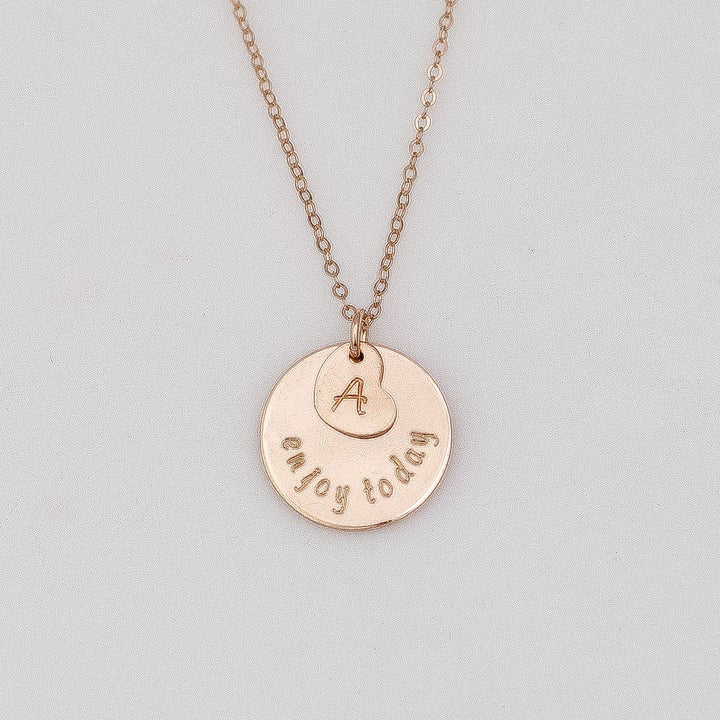 Engraved Gold Disc Jewelry - Crystaldiyair | Enrich your world with art